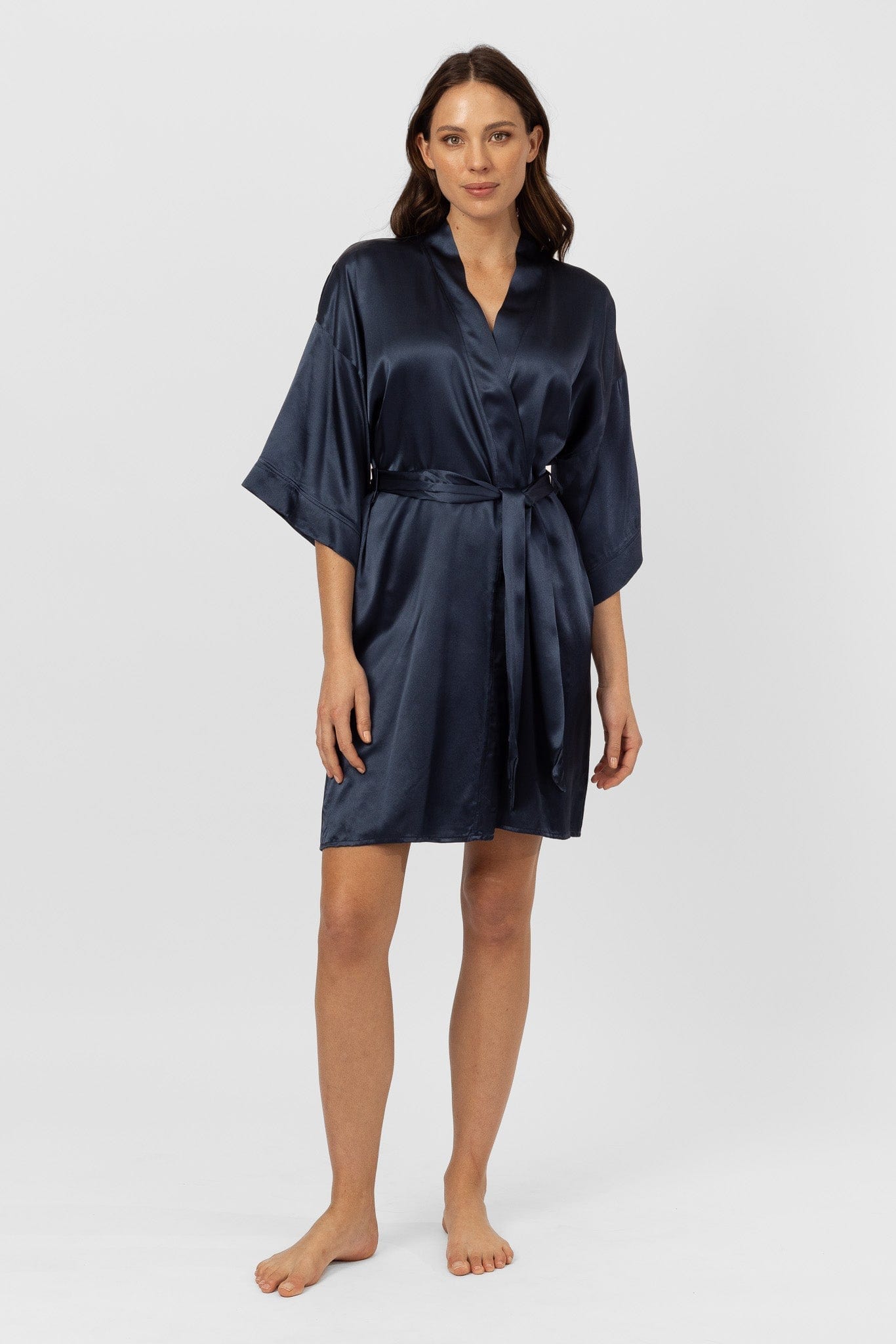 Ethereal Robe | Navy Silk Robe | Reverie the Label | Australian Made ...