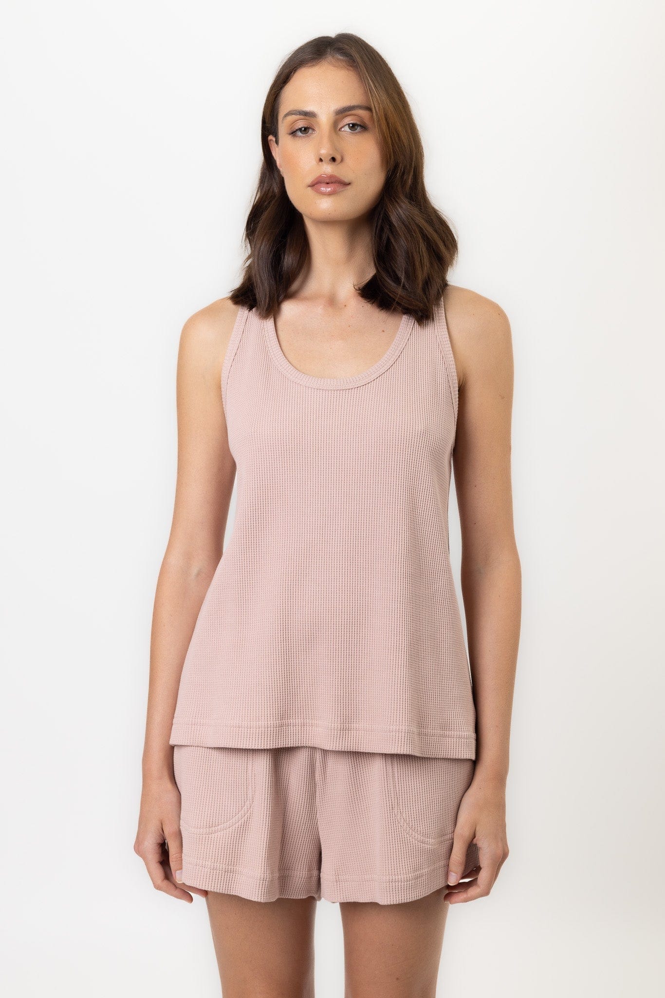 Fleur Tank | Dusty Pink Fleur Tank Tanks Pajamas Australia Online ...
